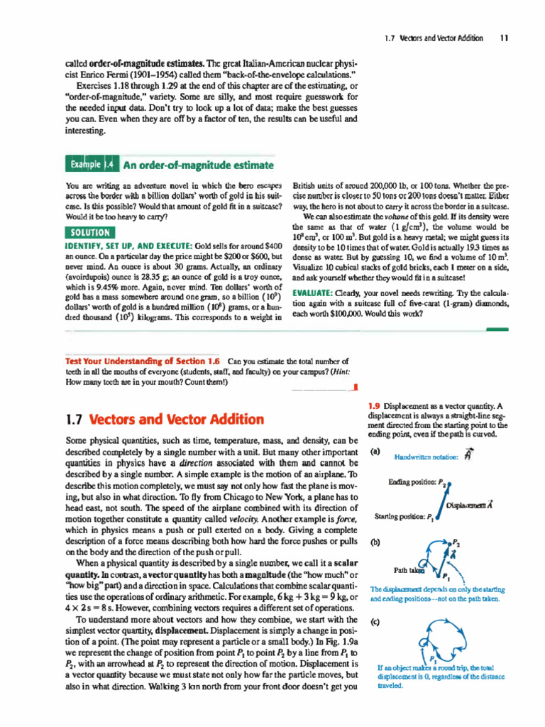 Lesson 1.2 Vectors | PDF | Ounce | Force