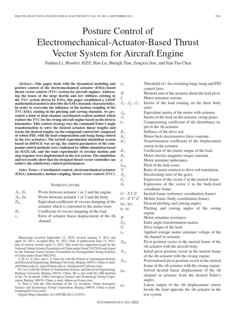 [5]Posture_Control_of_Electromechanical-Actuator-Based_Thrust_Vector_System_for_Aircraft_Engine ...