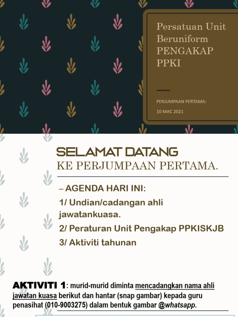 Persatuan Unit Beruniform PENGAKAP.1 | PDF