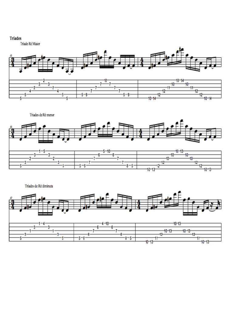 Arpejos Tríades - Shapes | PDF