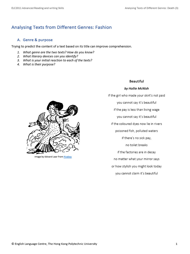 3 Analysing texts Fashion | PDF