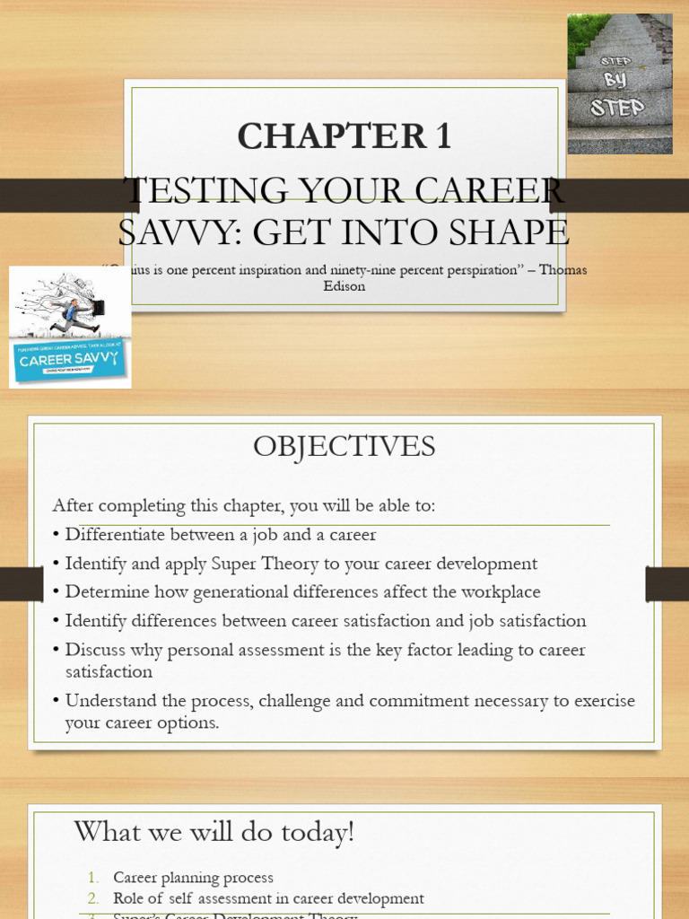 Chapter 1. Testing Your Career Savvy | PDF | Self Concept | Human ...