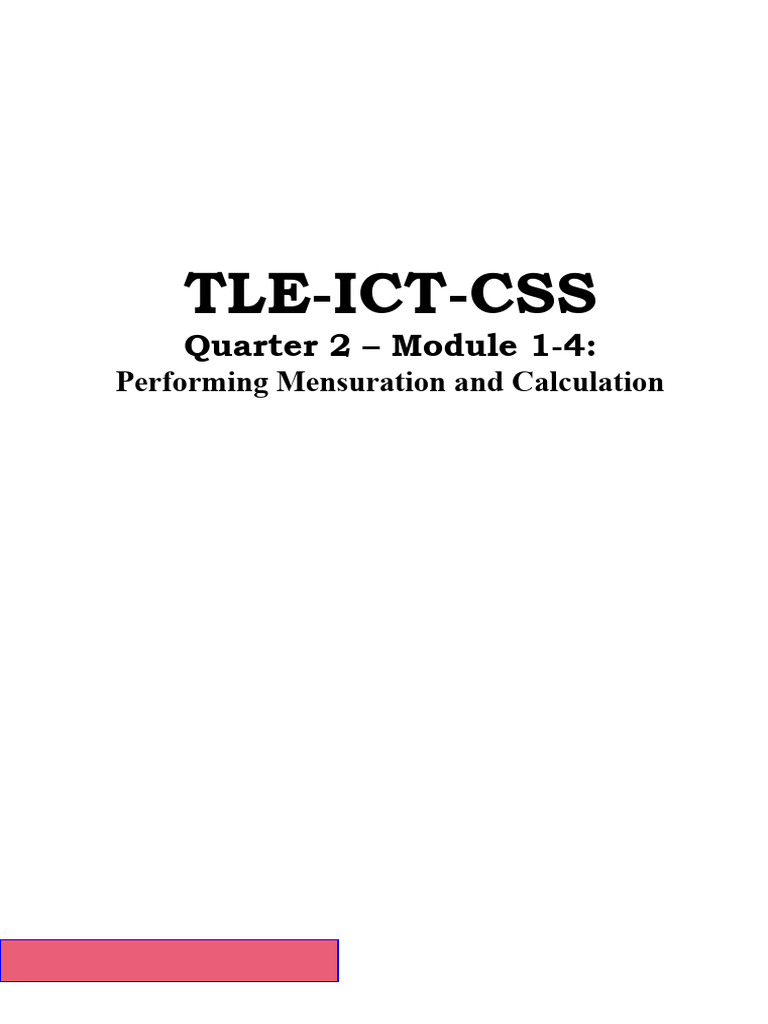 Tle Ict Css 9 q2_module1 4 Pmc (1) | PDF | Solid State Drive | Hard Disk Drive