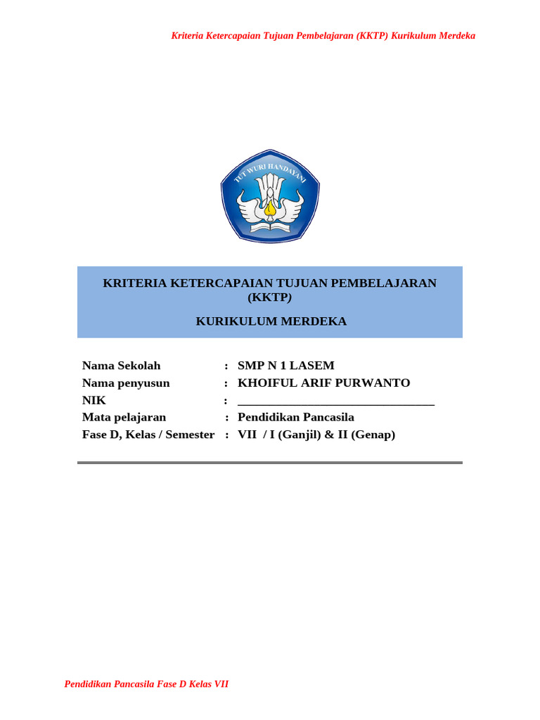 7. KKTP KURIKULUM MERDEKA | PDF