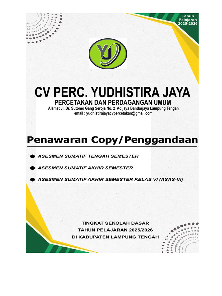 Proposal Uas, Uts, Uas 2025-2026 | PDF