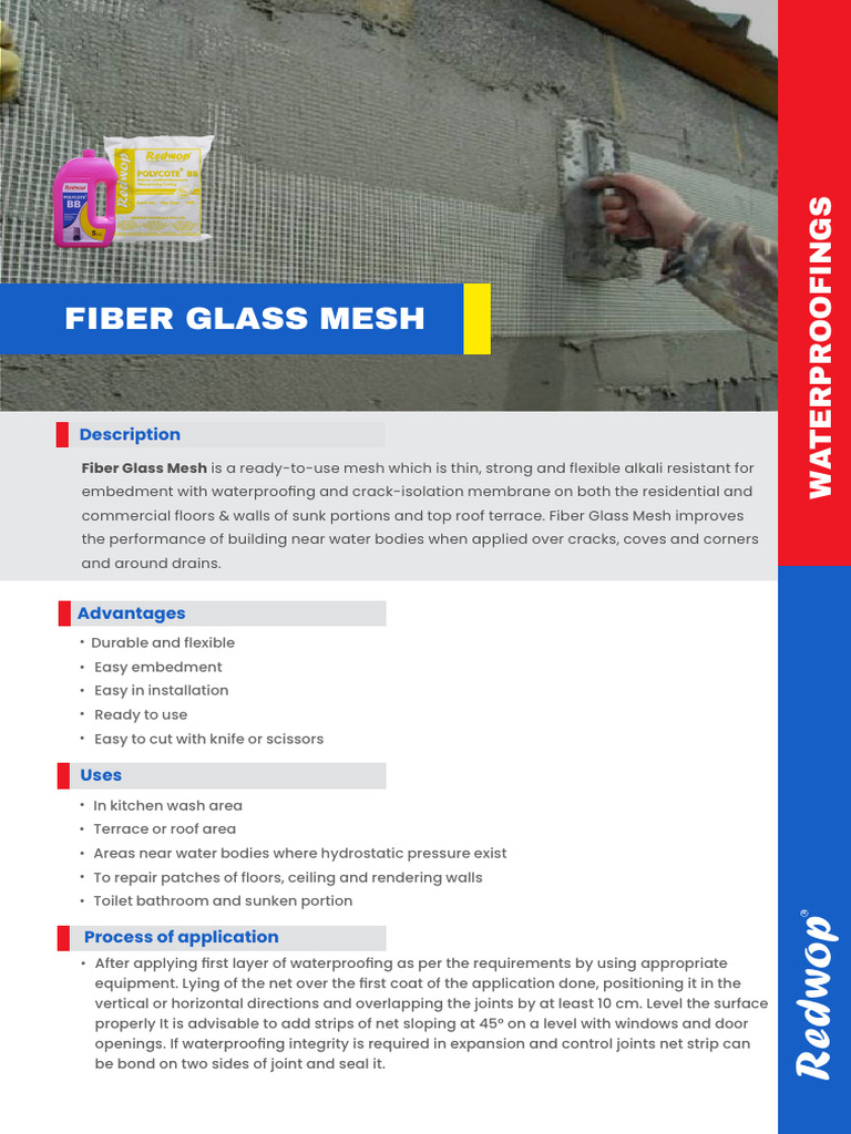Fiber Mesh Tds | PDF | Glasses | Fiberglass