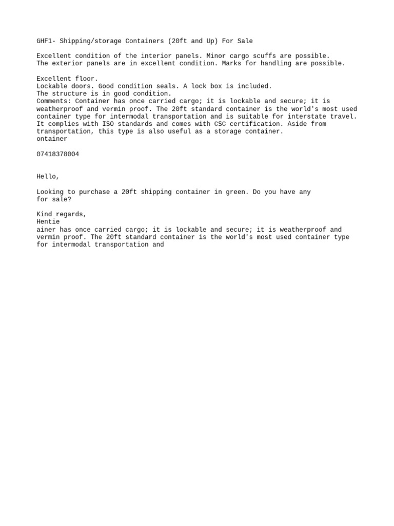 Container Posted FMT | PDF