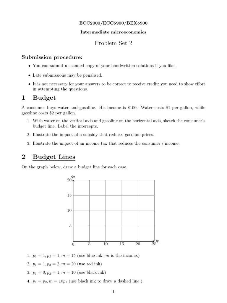 Tutorial2 - Questions Ecc5900 Microeconomics | PDF | Utility | Economics