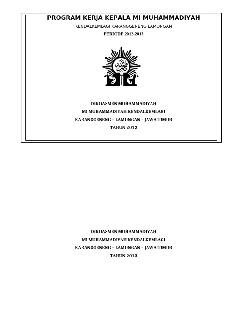 Cover Program Kerja | PDF