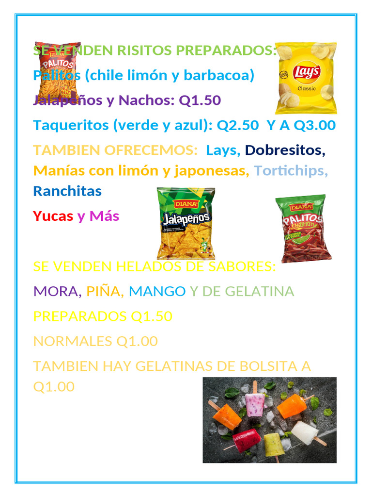 Se Venden Risitos Preparados | PDF