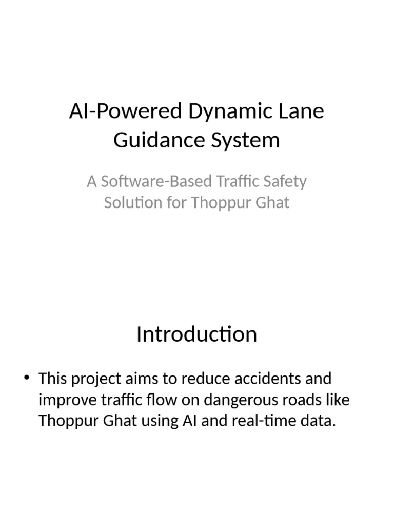 AI Dynamic Lane Guidance | PDF