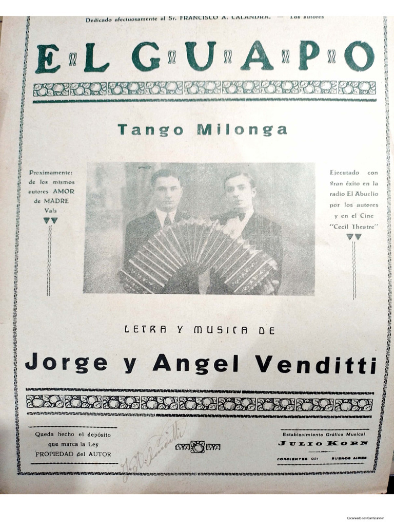 El Guapo (Tango Milonga) | PDF