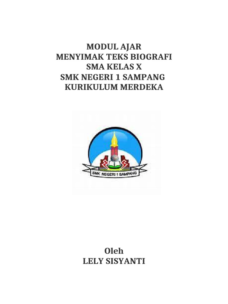 Modul Ajar Kelas X-PM (Biografi) | PDF