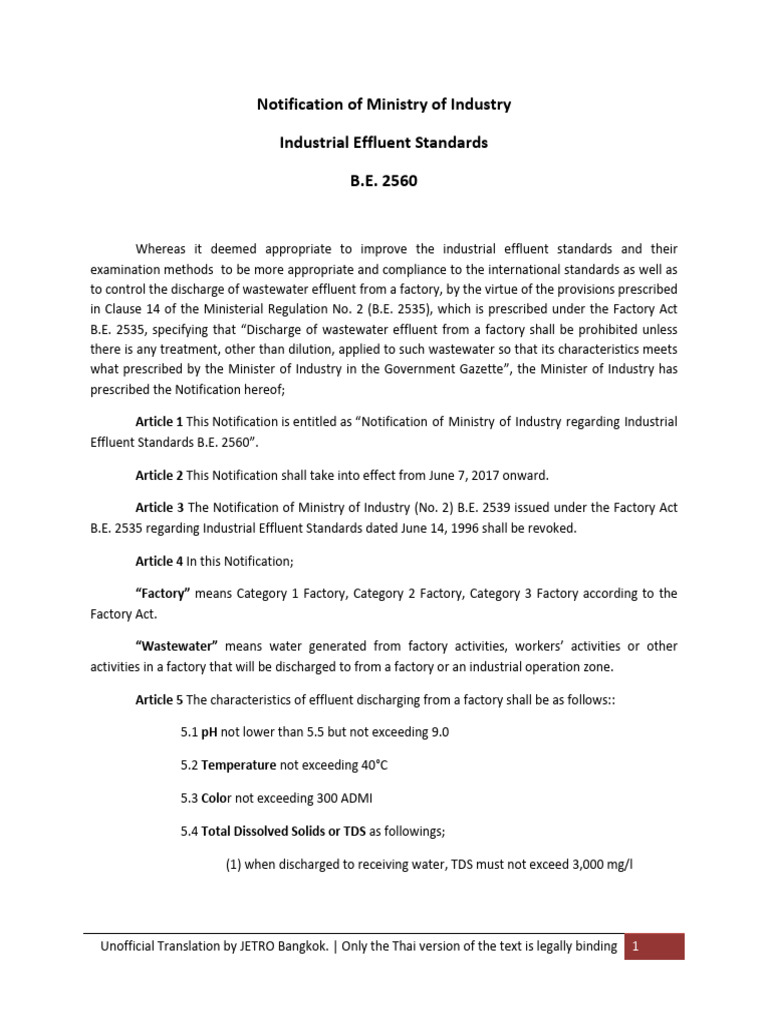 Industrial Effluent Standards Update | PDF | Atomic Absorption ...