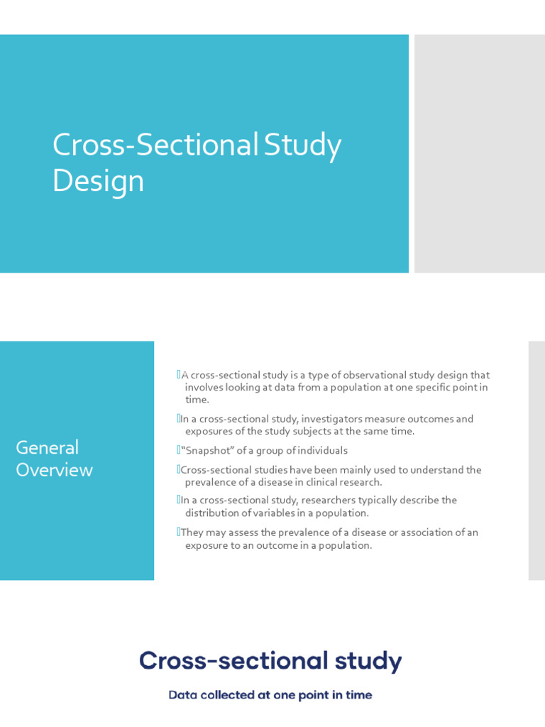 Cross-Sectional Study | PDF | Sampling (Statistics) | Survey Methodology