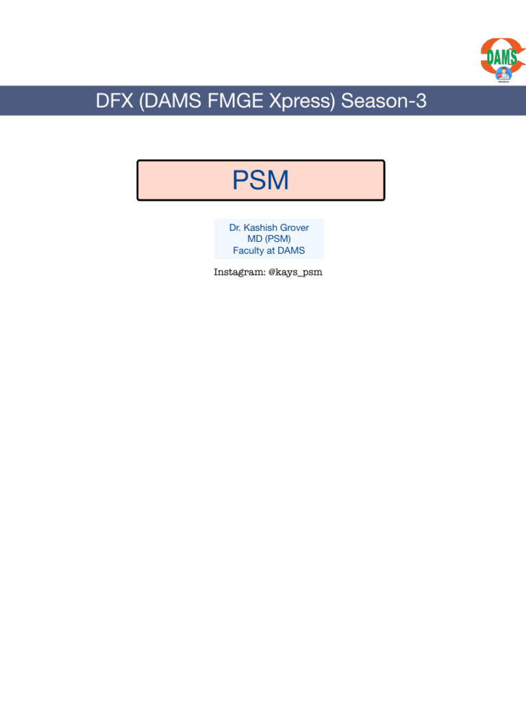 PSM DFX .PDF - @Dams_new_robot | PDF | Sampling (Statistics) | Epidemiology