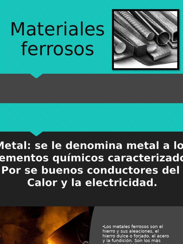 Materiales Ferrosos | PDF | Rieles | Hierro