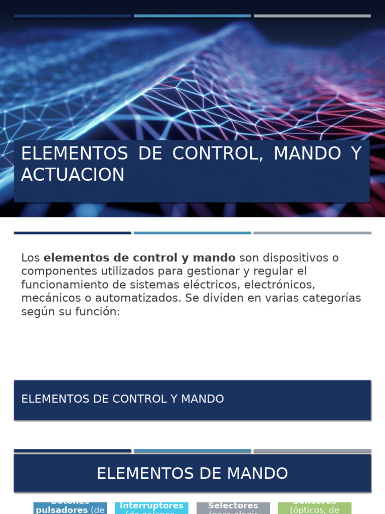 Elementos de Control y Mando | PDF