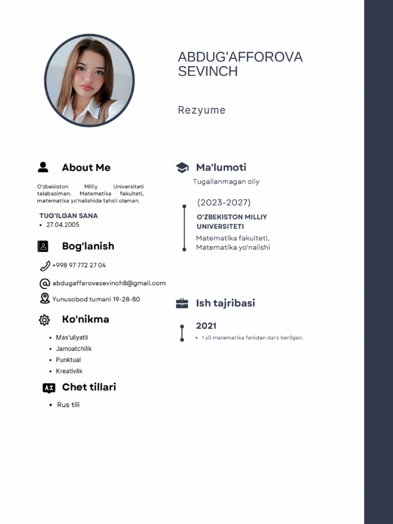 Abdug'afforova Sevinch - 20250124 - 173954 - 0000 | PDF