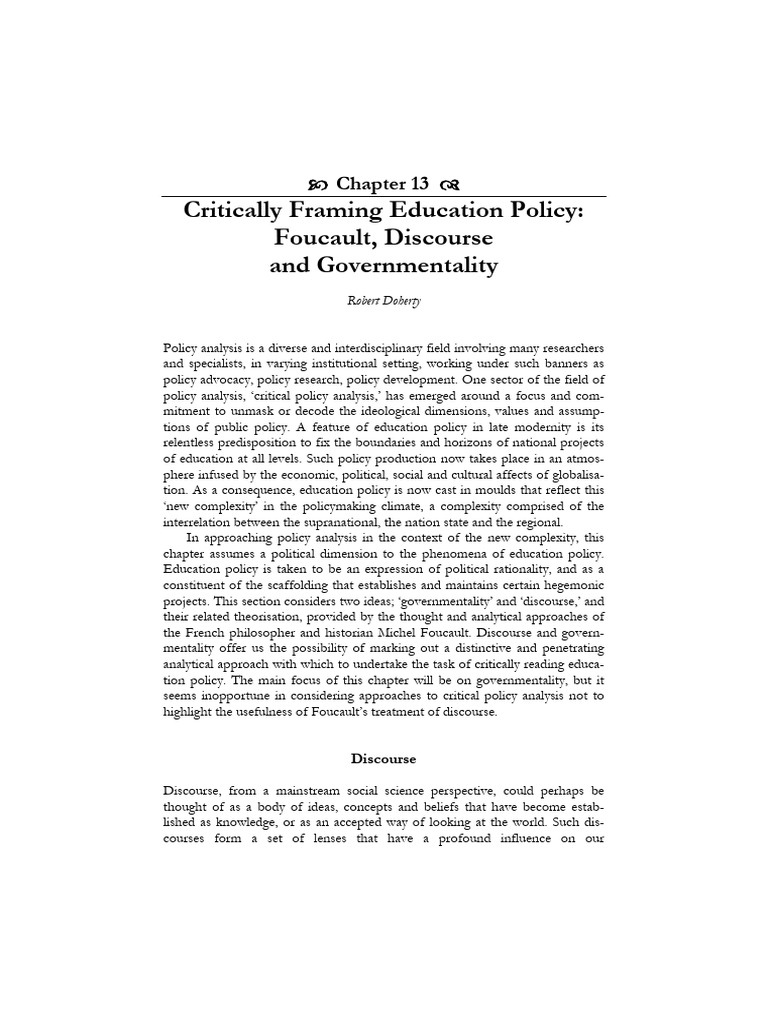 Critical Education Policy Analysis | PDF | Discourse | Liberalism