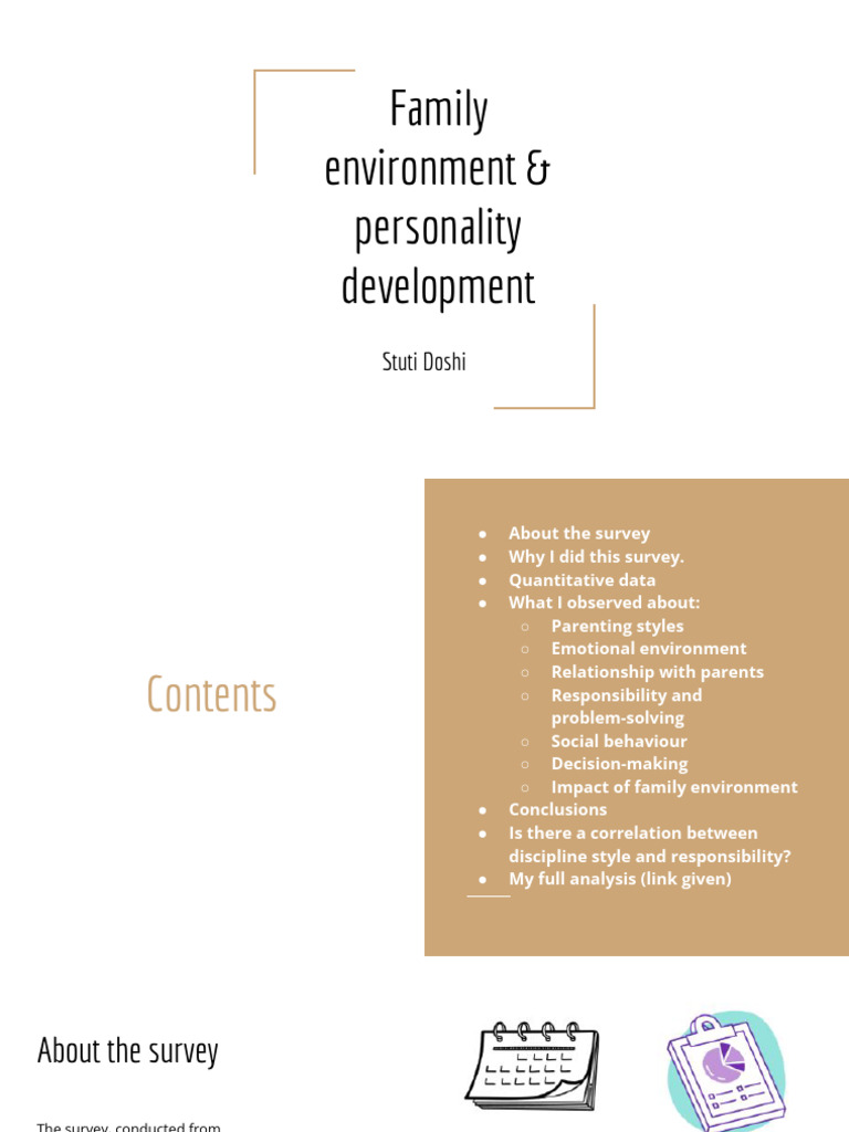 Family Environment & Personality Development | PDF | Parenting ...
