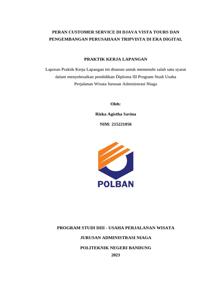 Peran Customer Service Djava Vista | PDF