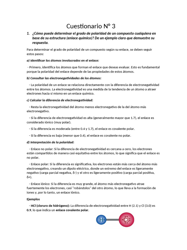 Lab. 3 QMC-1200 | PDF | Polaridad química | Enlace químico