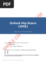 Oxford Hip Score (OHS) | PDF | Medical Specialties | Diseases And Disorders