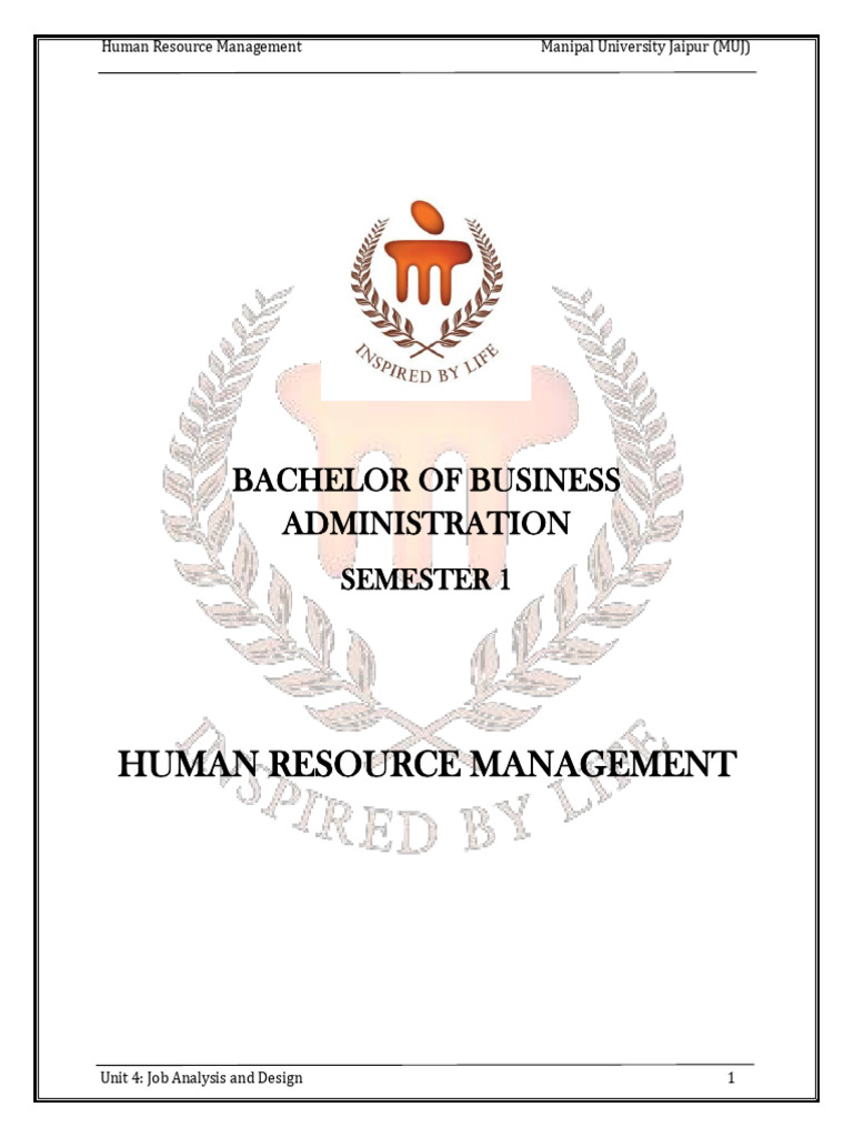 Human Resource Management Unit 4 - V1 | PDF | Human Resources | Employment