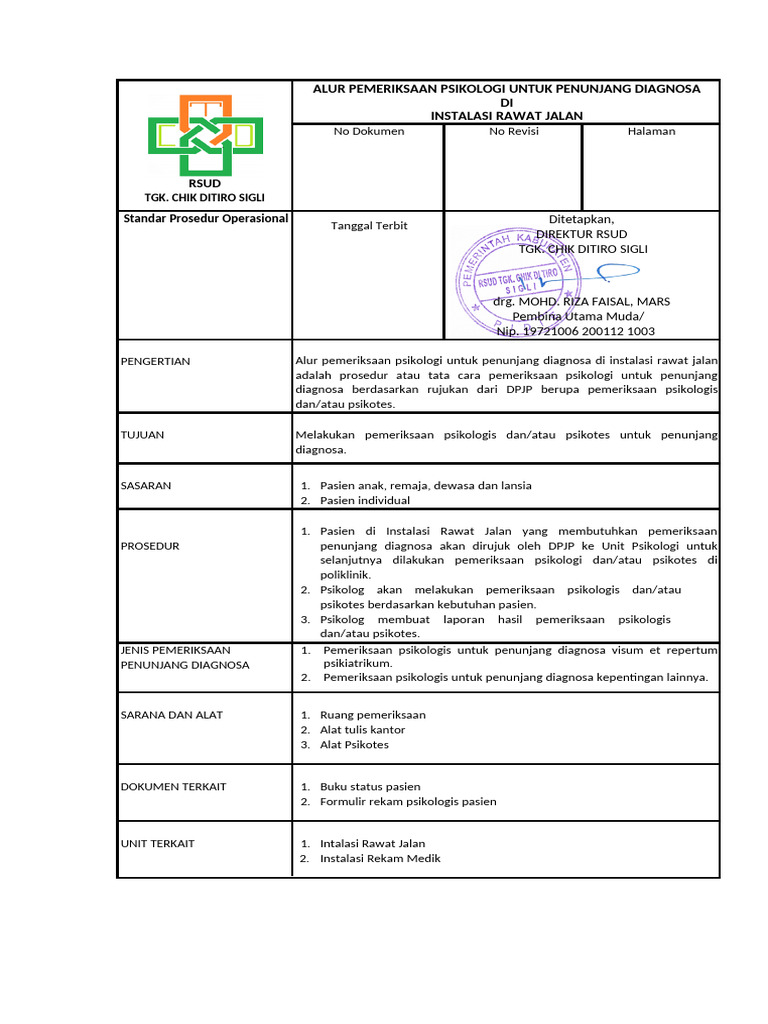 SOP Berdasarkan ALUR | PDF