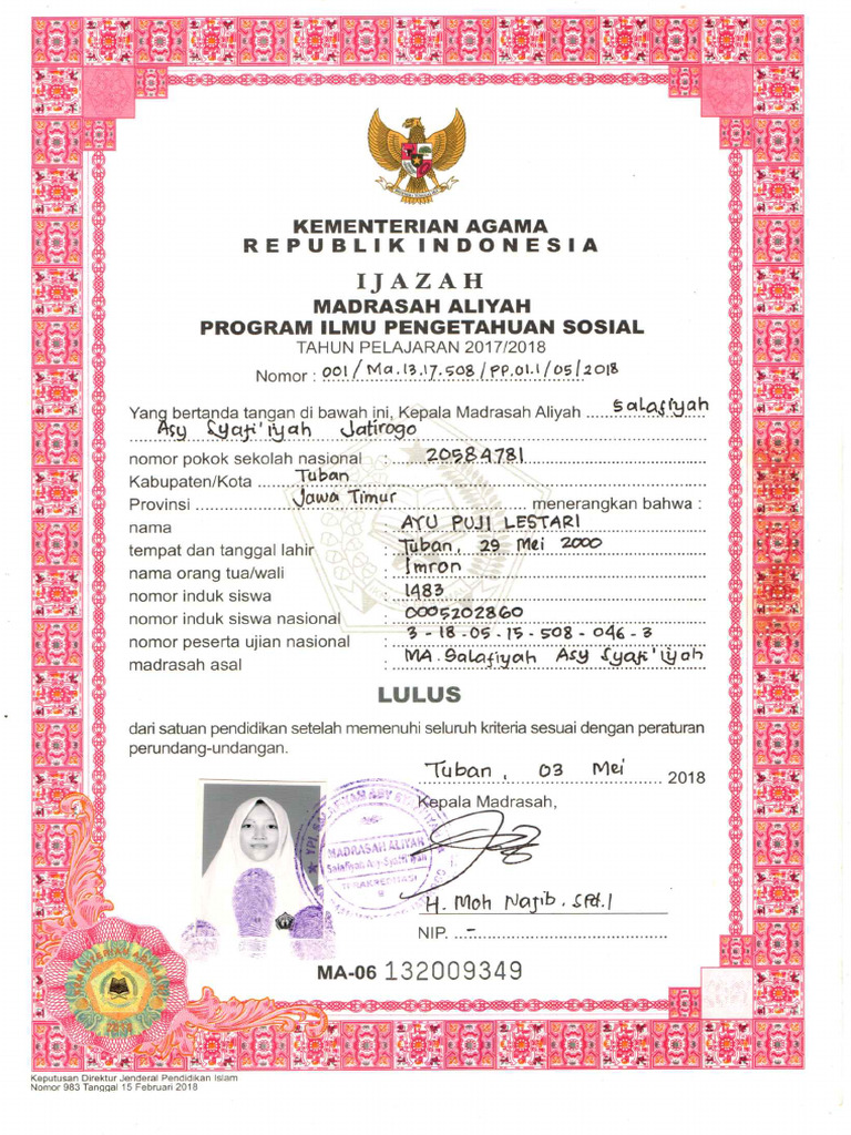 Ijazah Ma Ayu | PDF