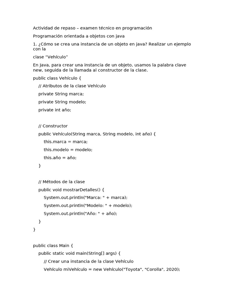 Actividad de repaso java | PDF | Herencia (Programación Orientada a Objetos) | Servidor web