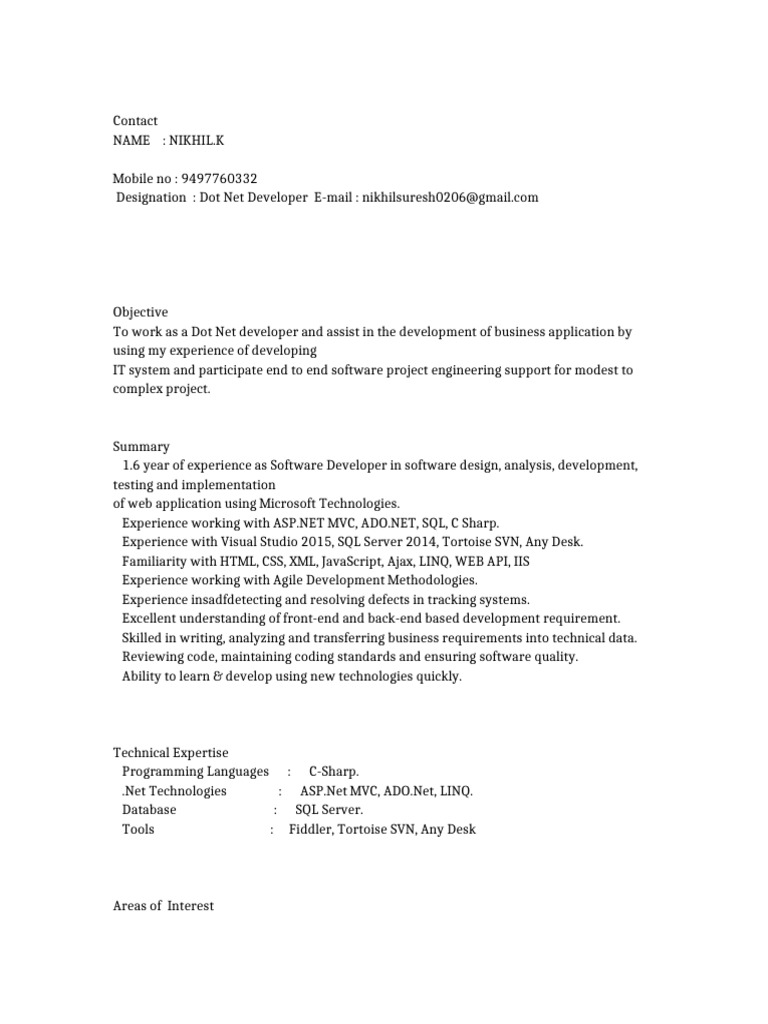 Converted Resume | PDF | Language Integrated Query | Microsoft Sql Server