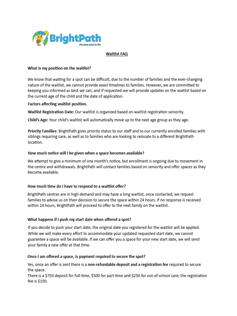 Waitlist FAQ (Updated Feb 2024) | PDF