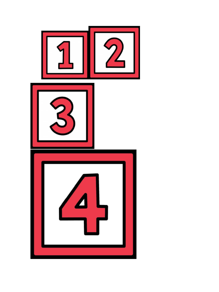 Números de Color Rojo para Imprimir. | PDF