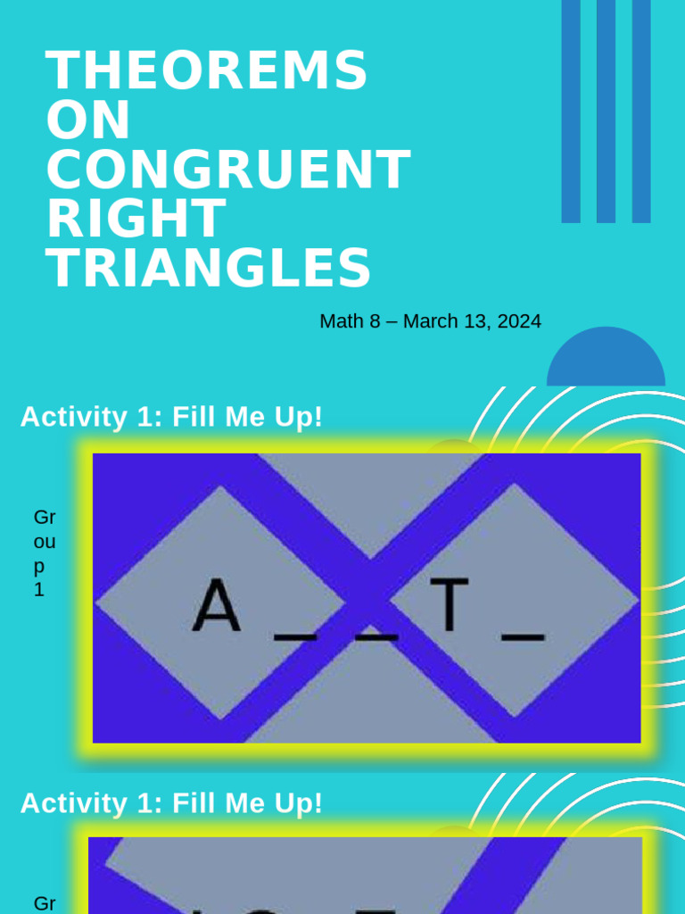 THEOREMS-ON-CONGRUENT-RIGHT-TRIANGLES | PDF | Triangle