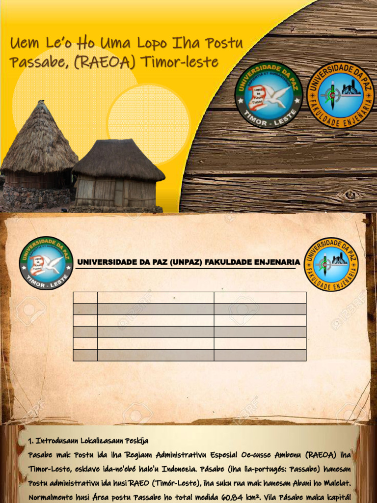 Presentation AKITETURA TIMOR-LESTE | PDF