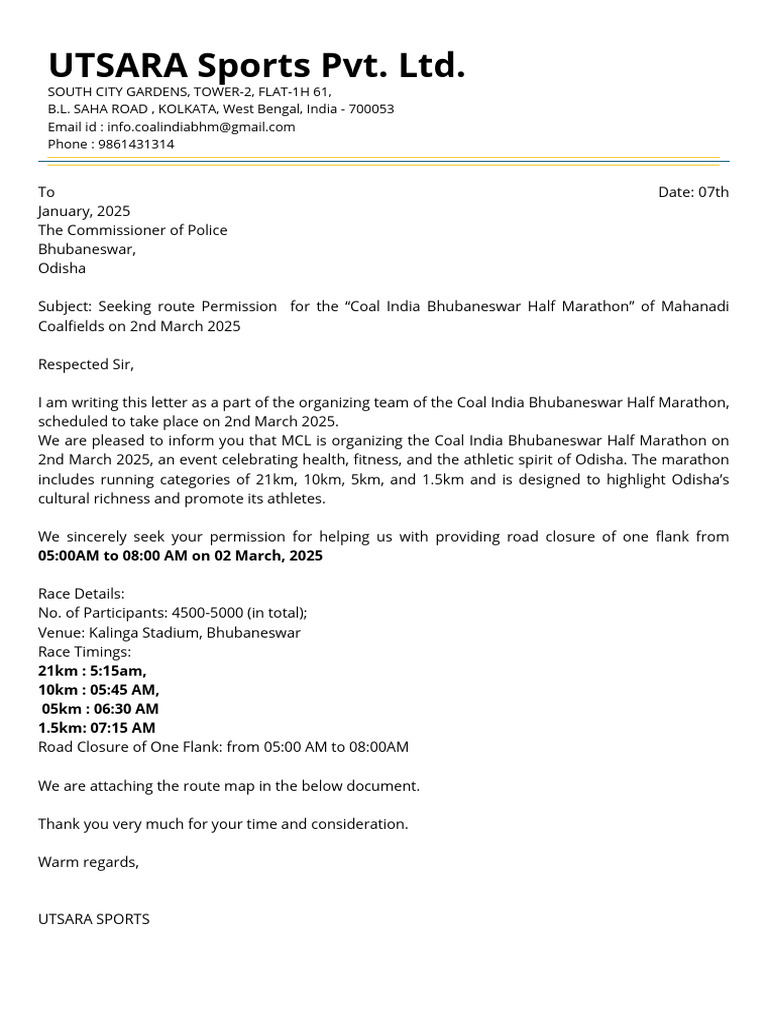 MCL - Police Route Permission-2 | PDF