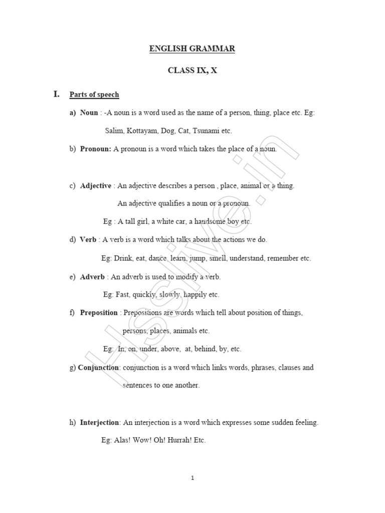 English Grammar -Explanation | PDF