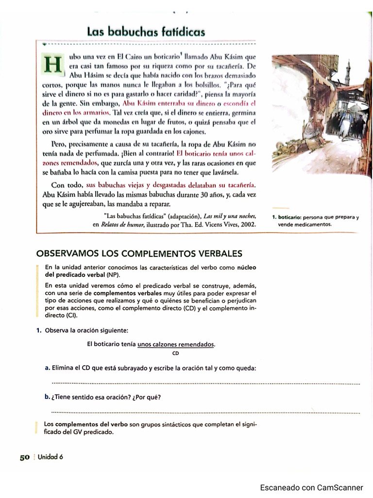 Complementos Del Verbo | PDF