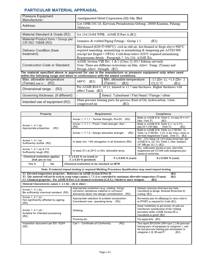 Amc 201468eu Pma Sa 234 WPB R2 | PDF