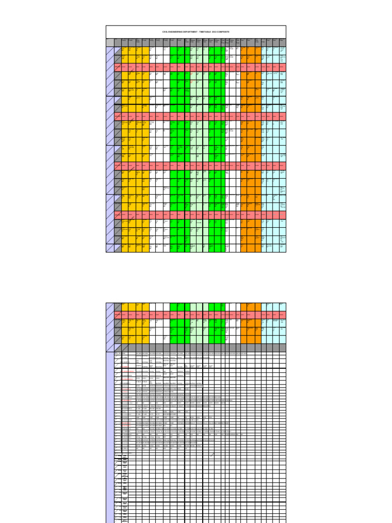 2025 Civil Eng Composite Imetable Semester and Term | PDF | Soil ...