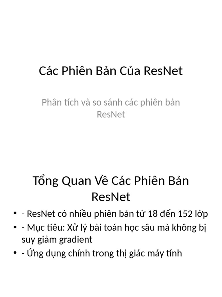 ResNet_Versions_Presentation | PDF