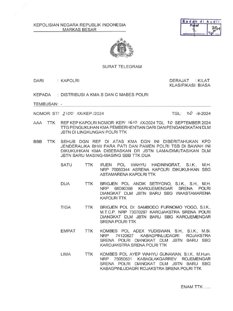 ST 2100 Ix Kep. 2024 | PDF