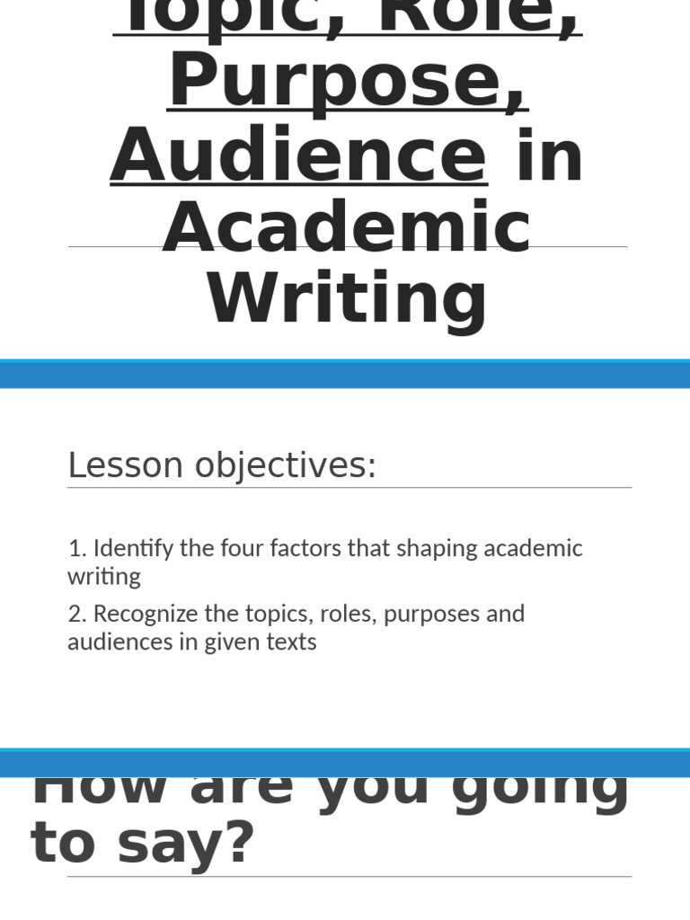 Understanding Academic Writing Elements | PDF