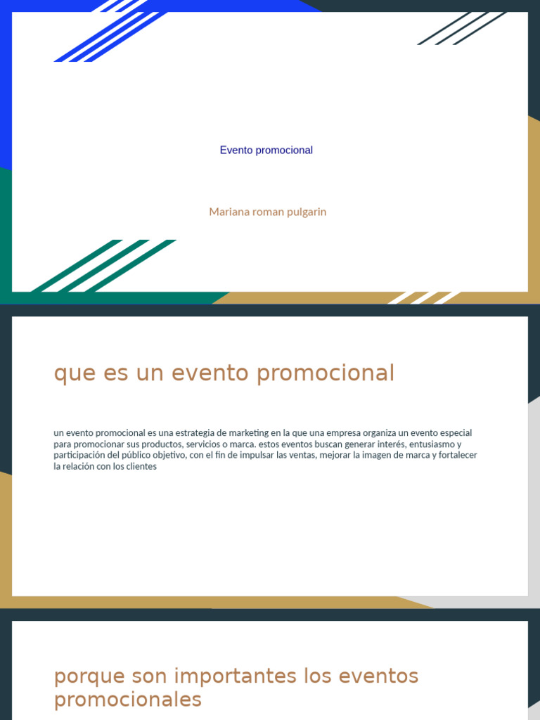 Importancia y Claves de Eventos Promocionales | PDF
