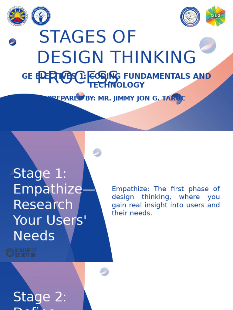 Stages of Design Thinking Process 1 | PDF