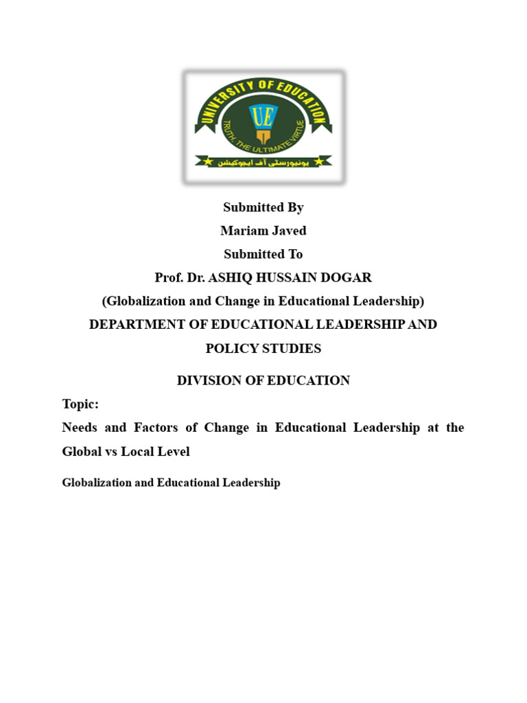 Globalization Vs Localization by Mariam Javed | PDF | Leadership ...
