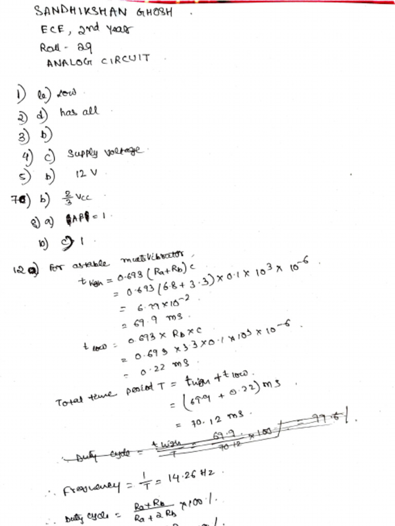 Analog Circuit Test | PDF