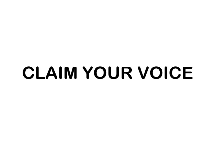 Claim Your Voice | PDF